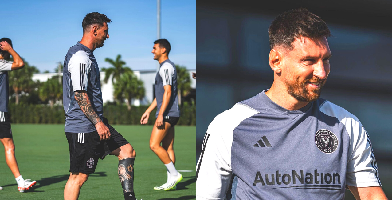 Estas son las primeras fotos de Messi entrenando con el Inter Miami ...