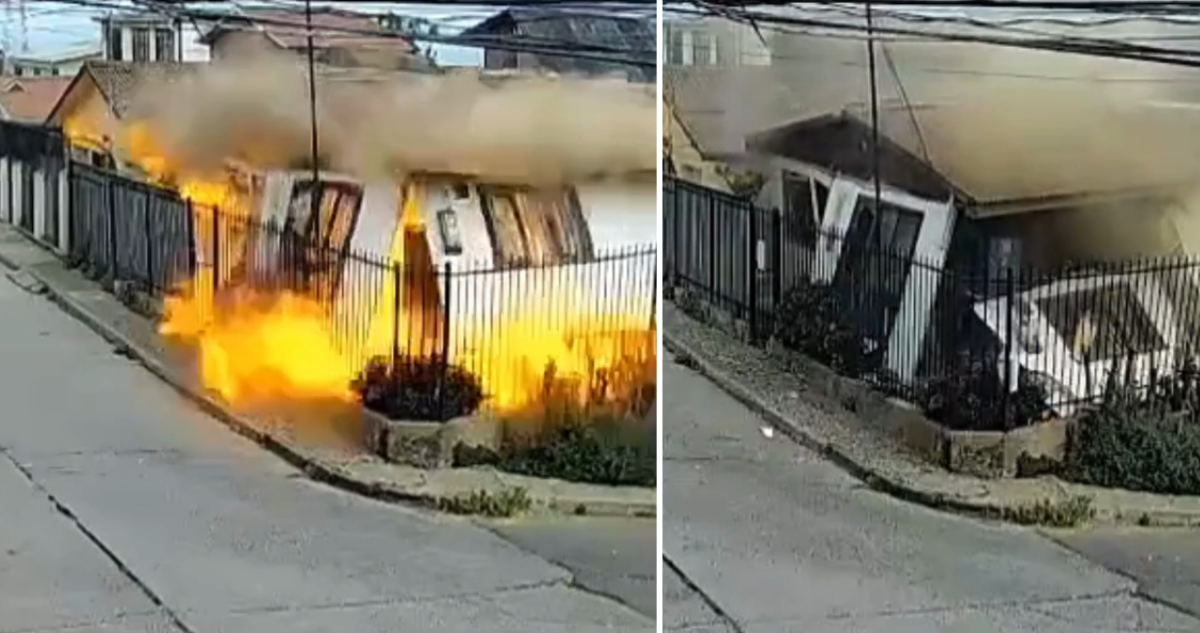Una fuga de gas provocó la explosión e incendio de una casa en Viña del ...
